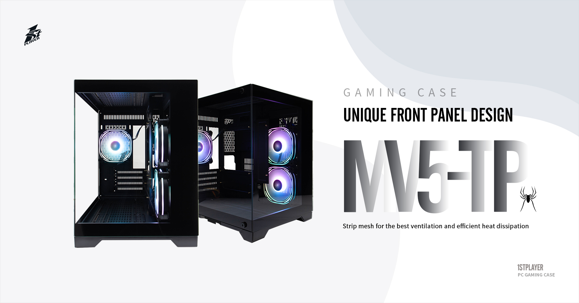 1st Player MV5-TP Black | Micro ATX Double Sided Tempered Glass Gaming ...