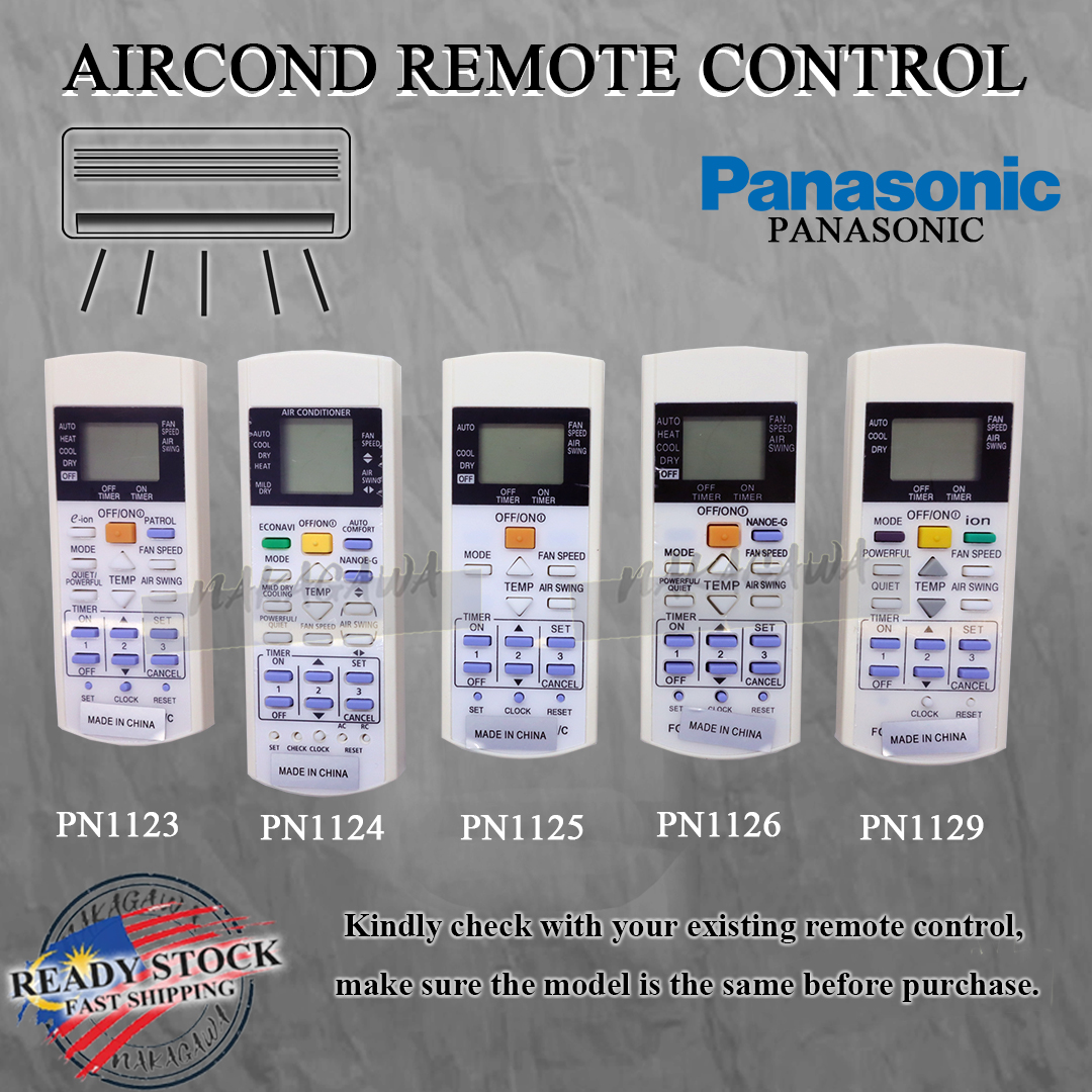 PANASONIC AIR COND REMOTE CONTROL REPLACEMENT ( A75C2988 A75C2989 ...