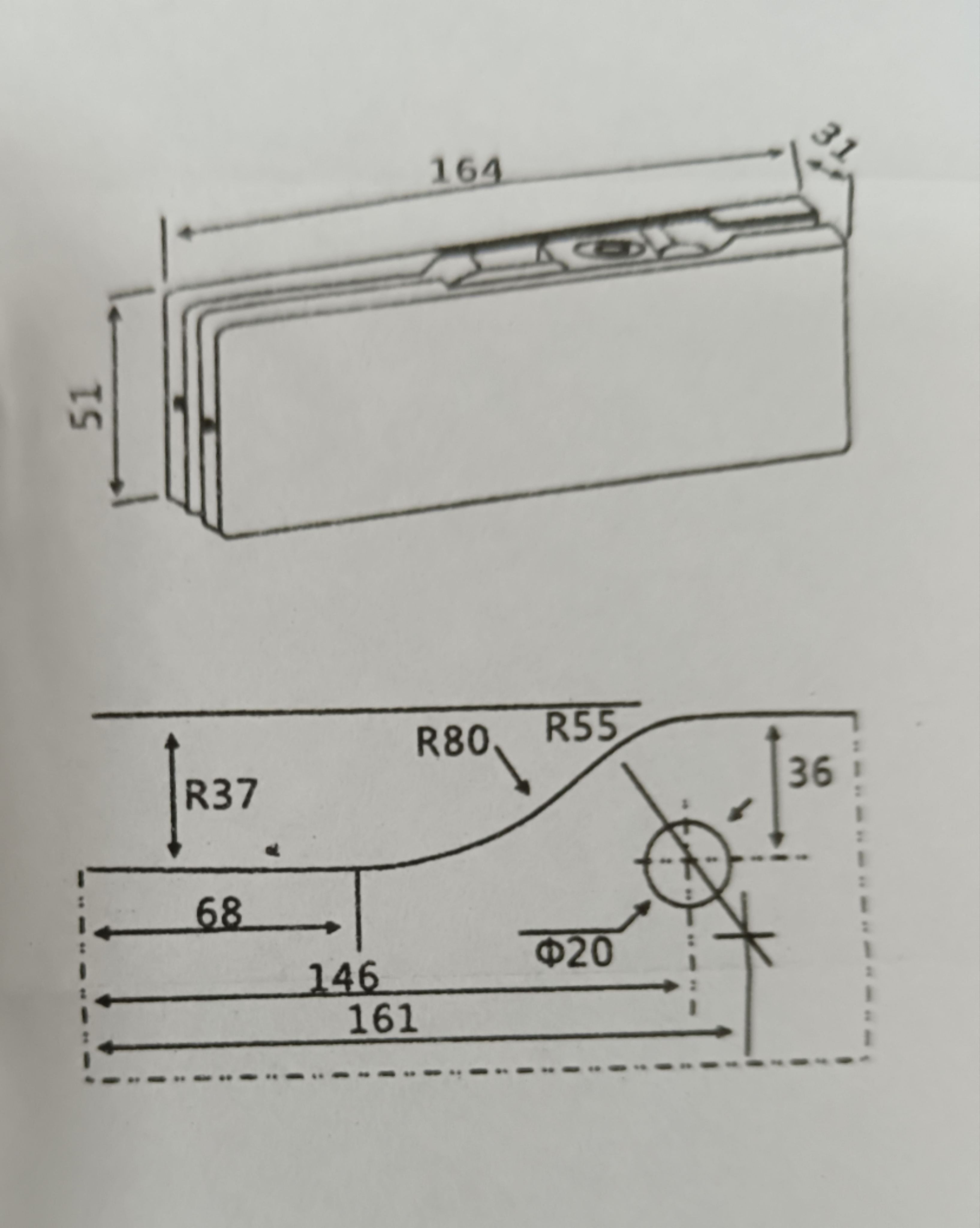 VVP FT20 Patch Top Patch vvp glass clamp Top Glass Fitting Kaca pintu ...