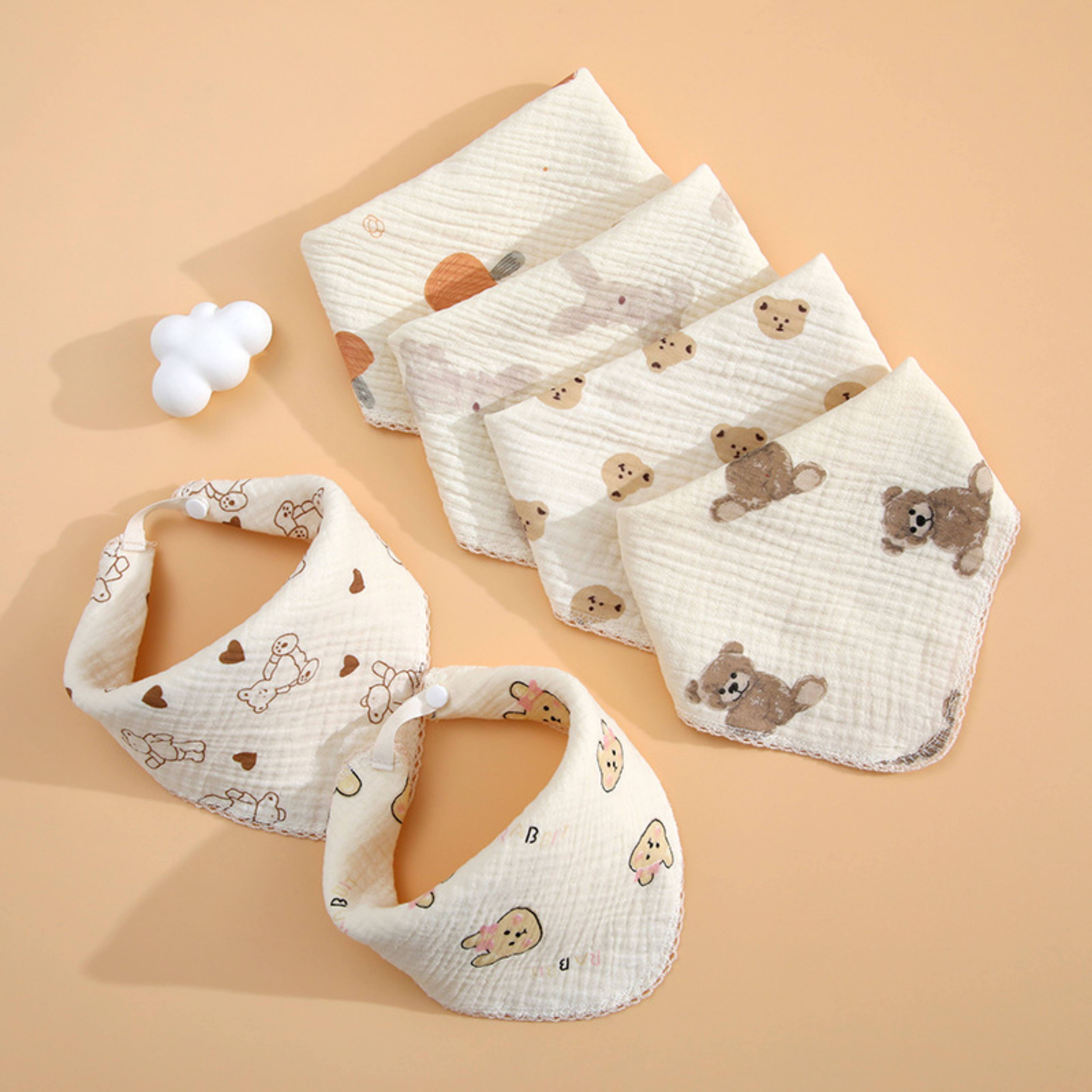 [BUY 15 FREE 1] Baby Bibs 6 & 8 Layers Korean Ins Style Bibs 360 Degree ...