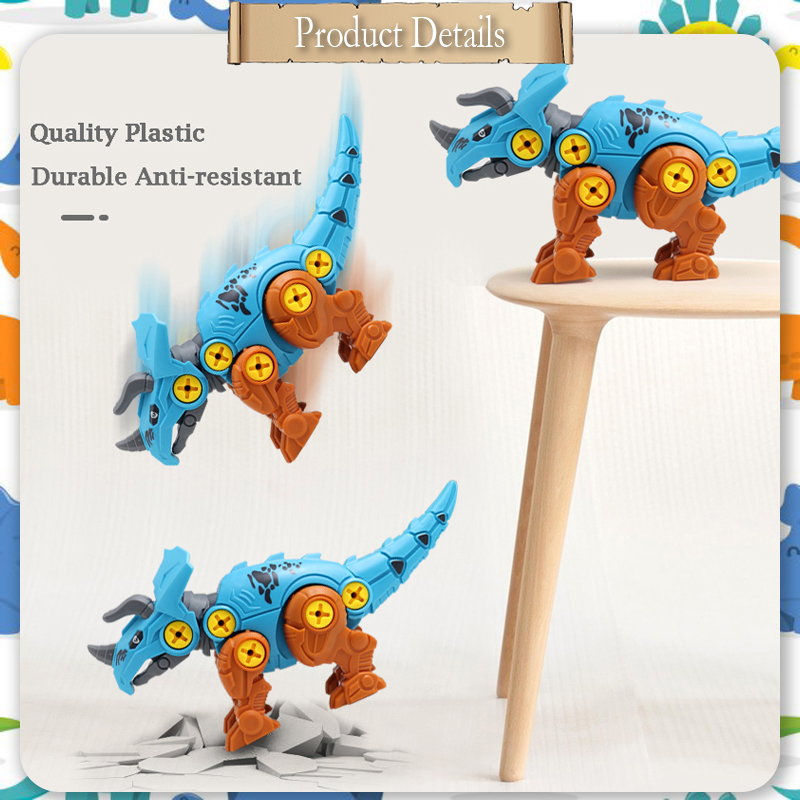 [Little B House] Dinosaur Eggs Toys Construction Screw Toy Nut Combination Play Set 拆装恐龙玩具 ...