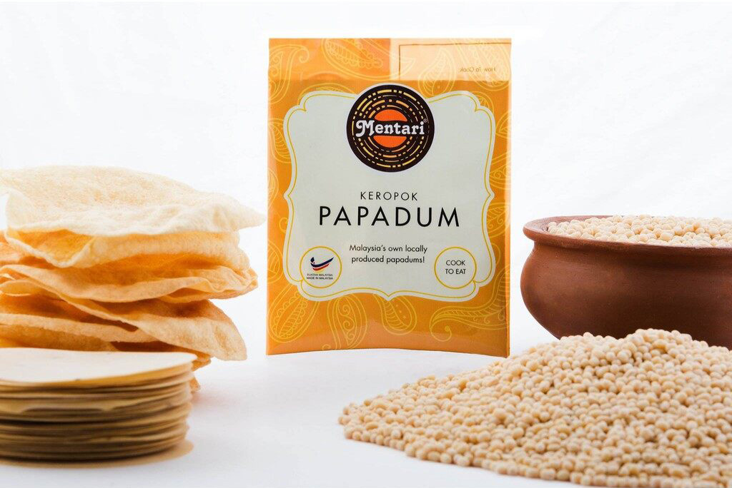 (EXP: 11/2026) Mentari Keropok Papadum (100g) Halal Appalam Chips (印度飞饼 ...