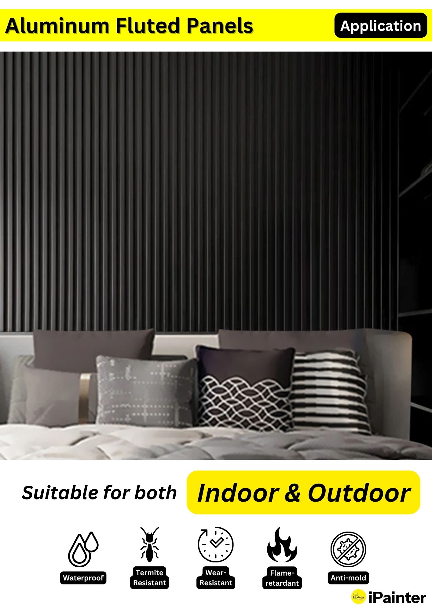 ALUMINUM CEILING STRIP FLUTED PANEL BAFFLE CEILING EASY INSTALL ...