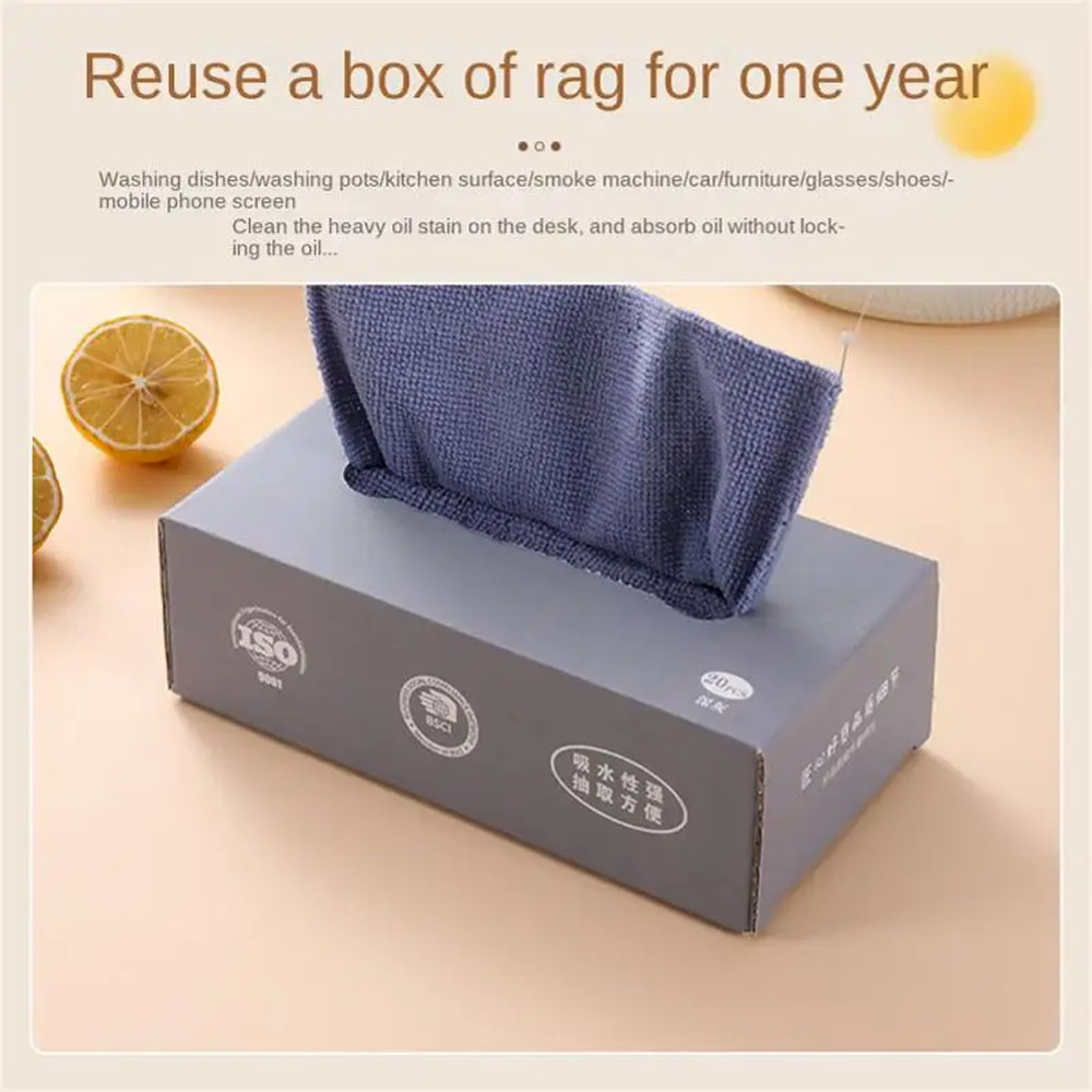 KMH 20pcs Kitchen Rag Dishcloth Absorbent Kitchen Cleaning Cloth Non ...