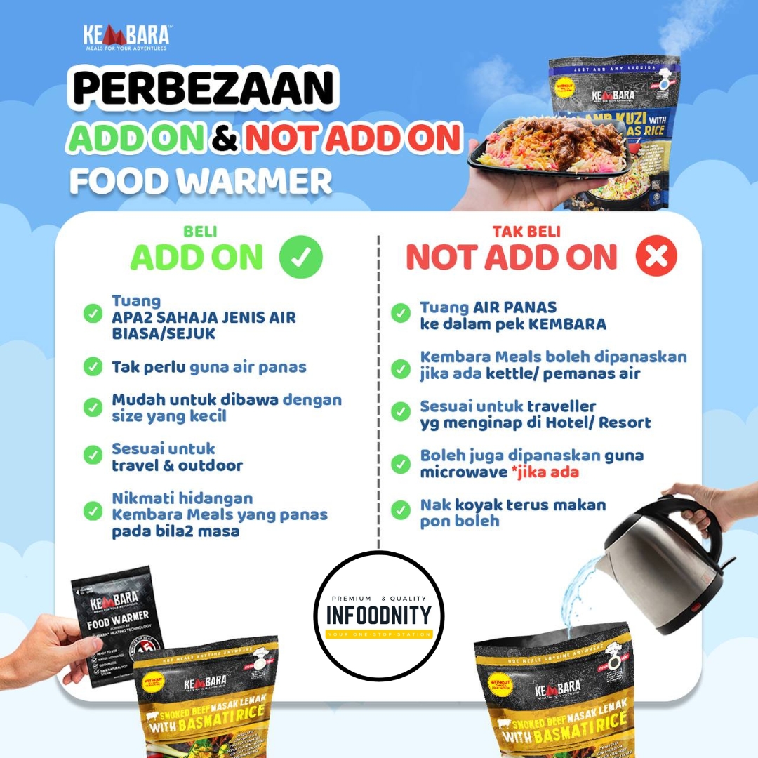 Kembara Meal Kembara Meals Ready to Eat Food Halal Travel Food Pack ...