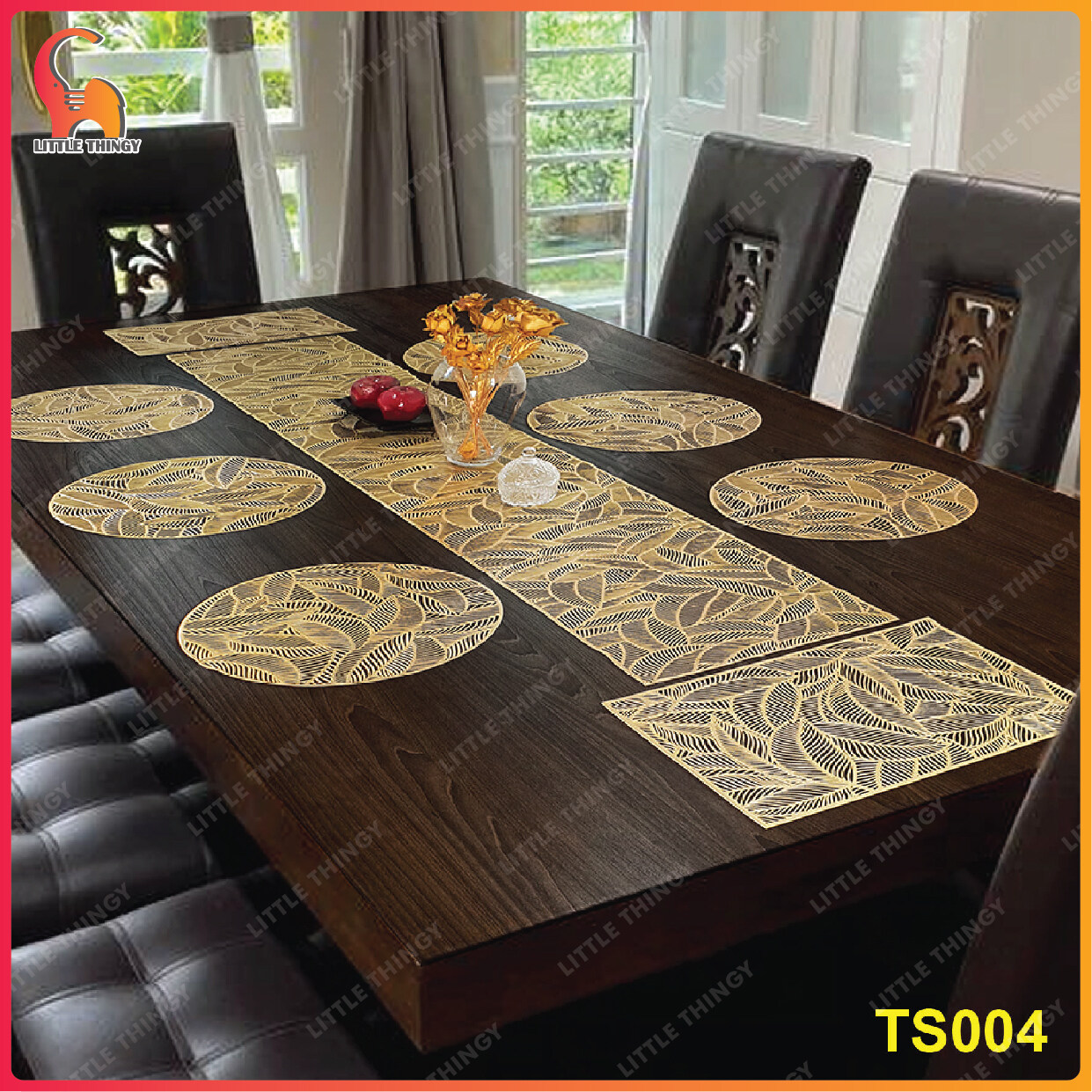 Pelapik Alas Meja Table Mat Runner Set Lapik Pinggan 6 / 8 Kerusi Set ...