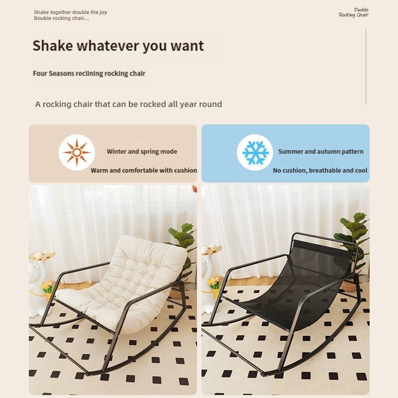 Double Rocking Chair Recline Bedroom Living Room Rocking Chair Leisure ...