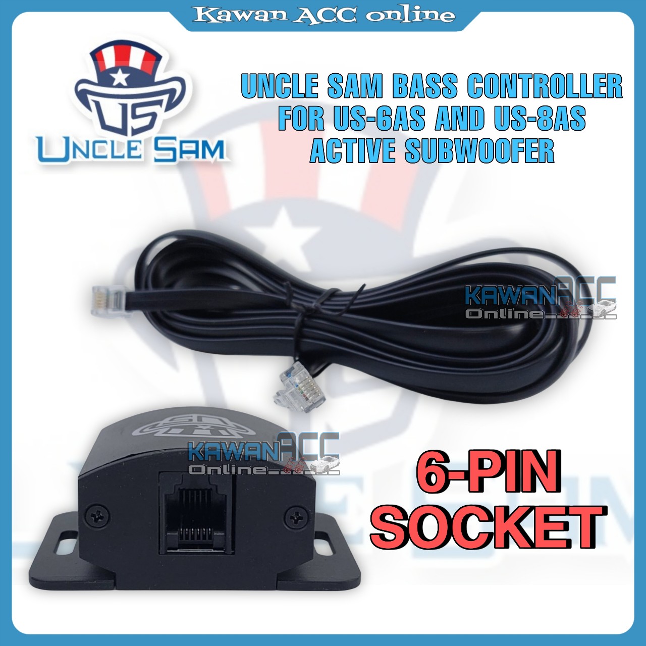 UNCLE SAM Car Audio BASS CONTROLLER for US Active Subwoofer | Shopee ...