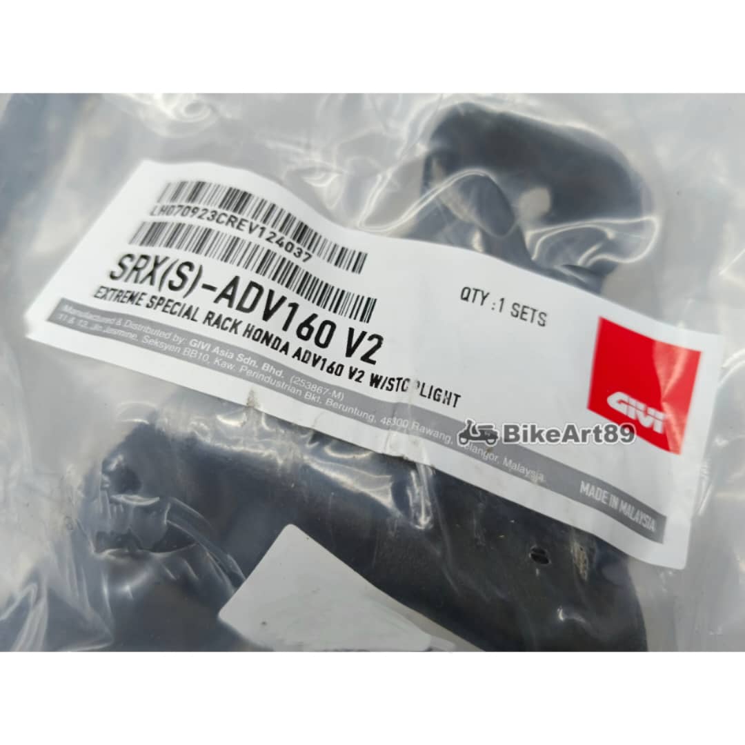 Original Givi Monorack HONDA ADV160 V2 Heavy Duty Xtreme Special Rack With Stoplight SRX(S ...