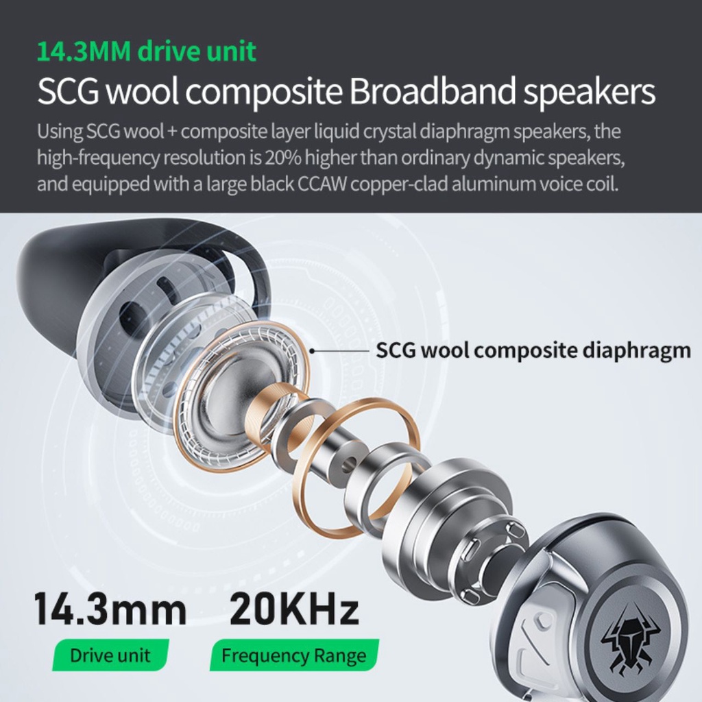 PLEXTONE G21 With Soundcard Noise Reduction Magnetic In Ear Earphone ...