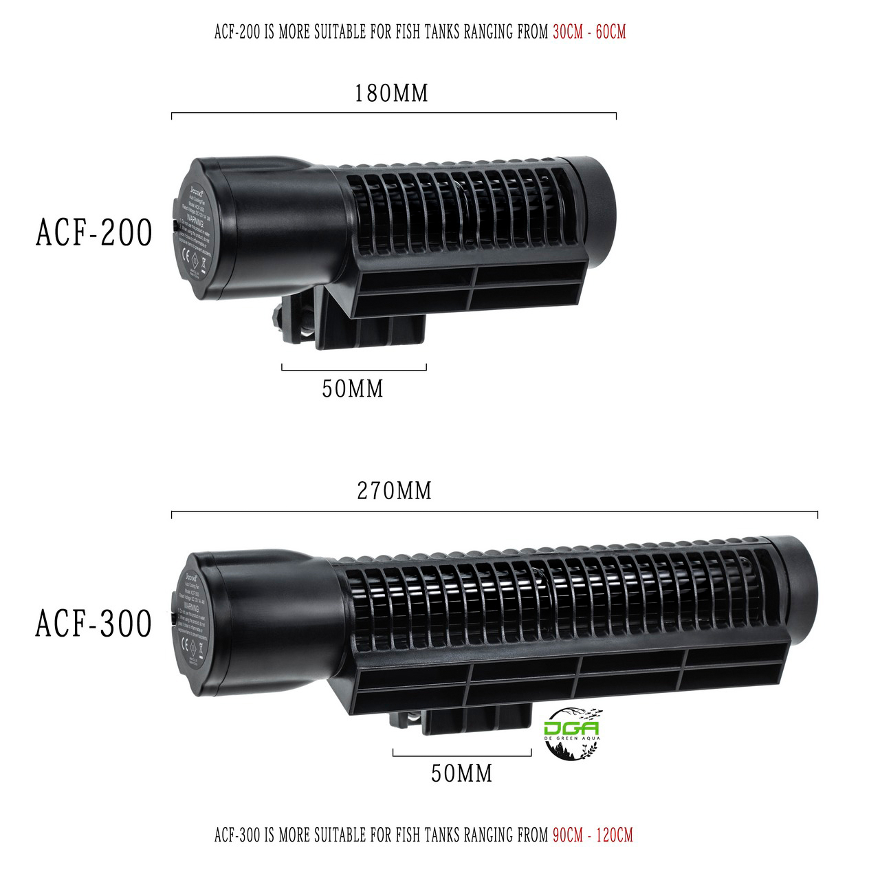 Jecod Aquariums Automatic Aquarium Temperature Settings Cooling Fan ...