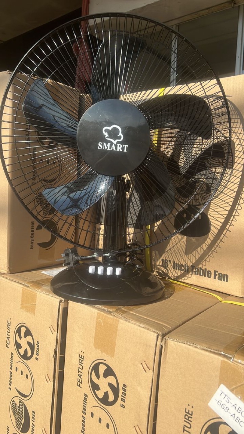 Smart Table Fan (12/16) Inch Desk Fan Kipas Meja 5 blades 3 Speed ...