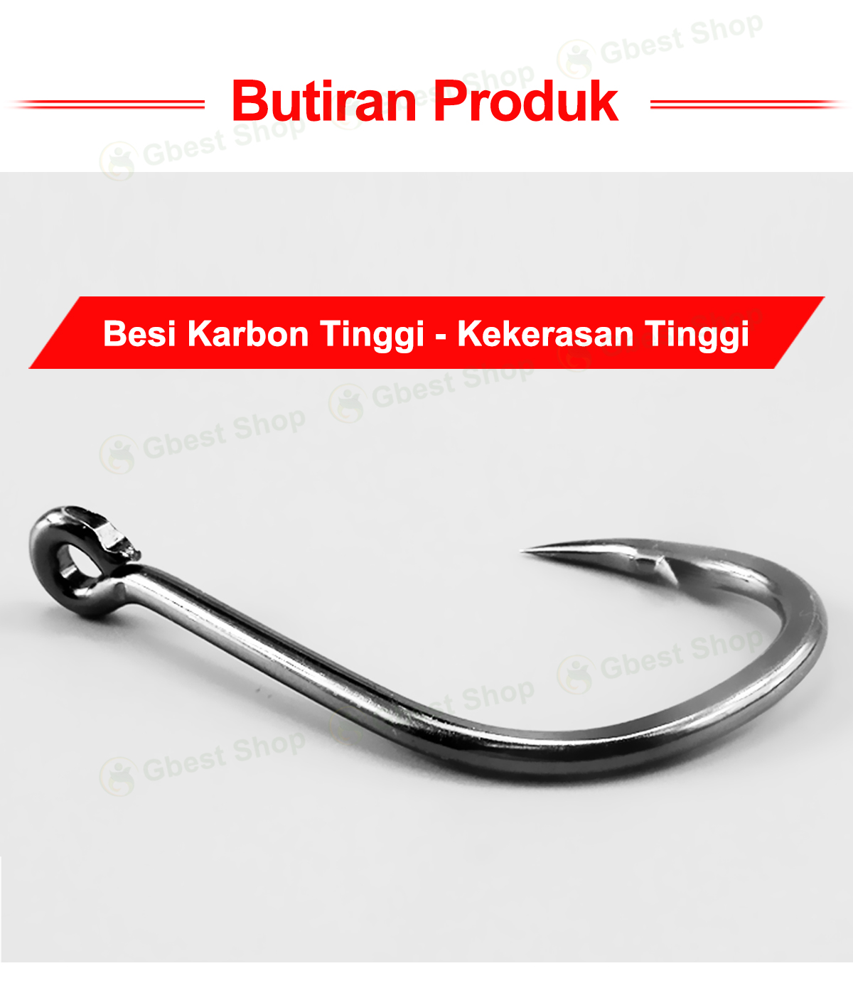 High Carbon Steel Barbed Fishing Hook with Hole jig head fish set ...