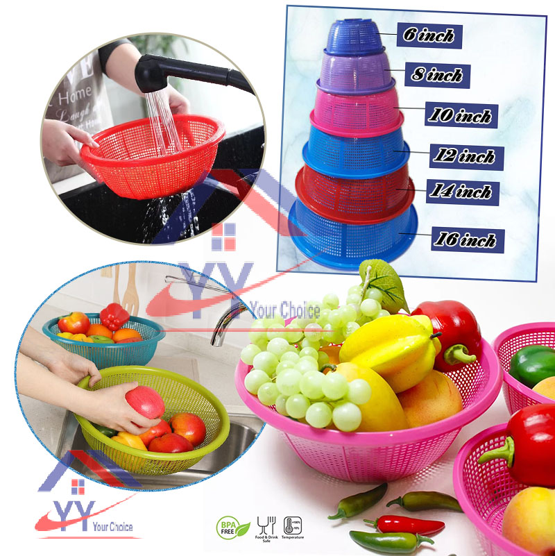 6"-16" Plastic Round Colander/Strainer Basket/Twins Dolphin Round ...