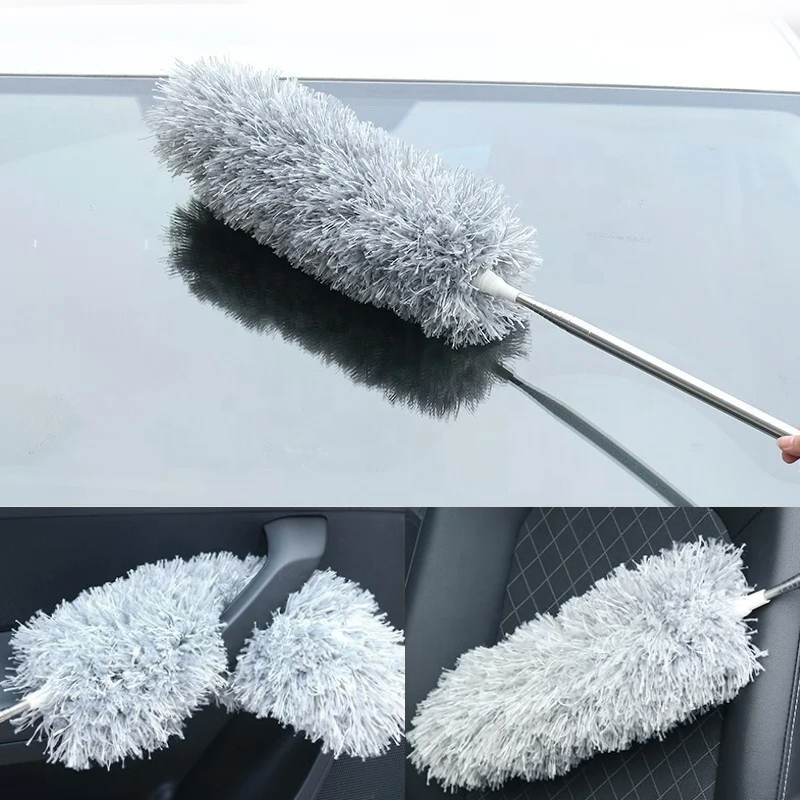 𝟯𝟲𝟬° 𝗙𝗟𝗘𝗫 》 280cm Microfiber Feather Duster Long Handle Bendable ...