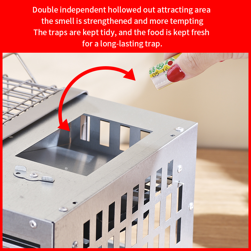 2024 New Reinforced Mesh Double Door Sensitive Continuous Catch Mice ...