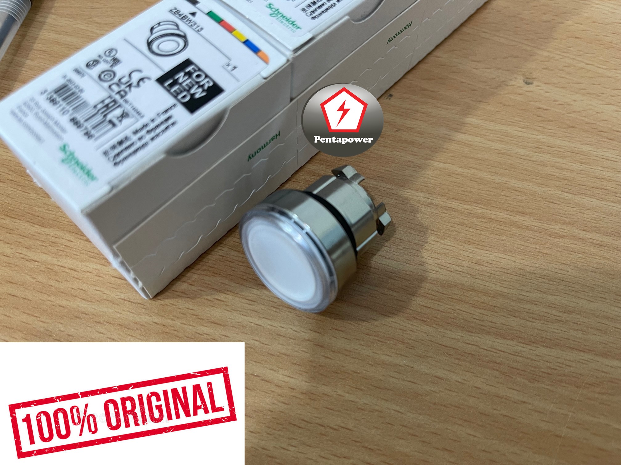 SCHNEIDER ZB4BW313 Head for illuminated push button, Harmony XB4, metal ...