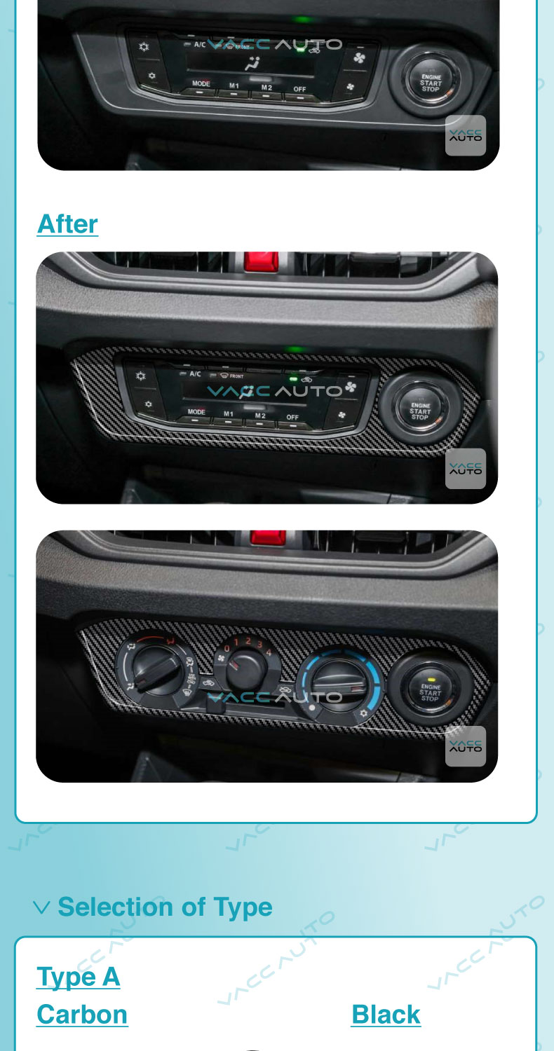 Perodua Axia 2nd Gen 2023 - 2025 A300 Aircond Switch Panel Type A Or ...