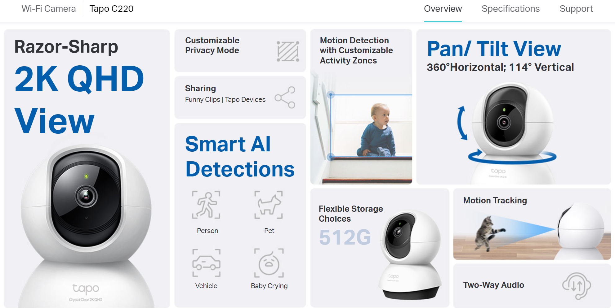 TP-Link Tapo C210/C212/C220 Pan/Tilt Home Security Wi-Fi Camera ...