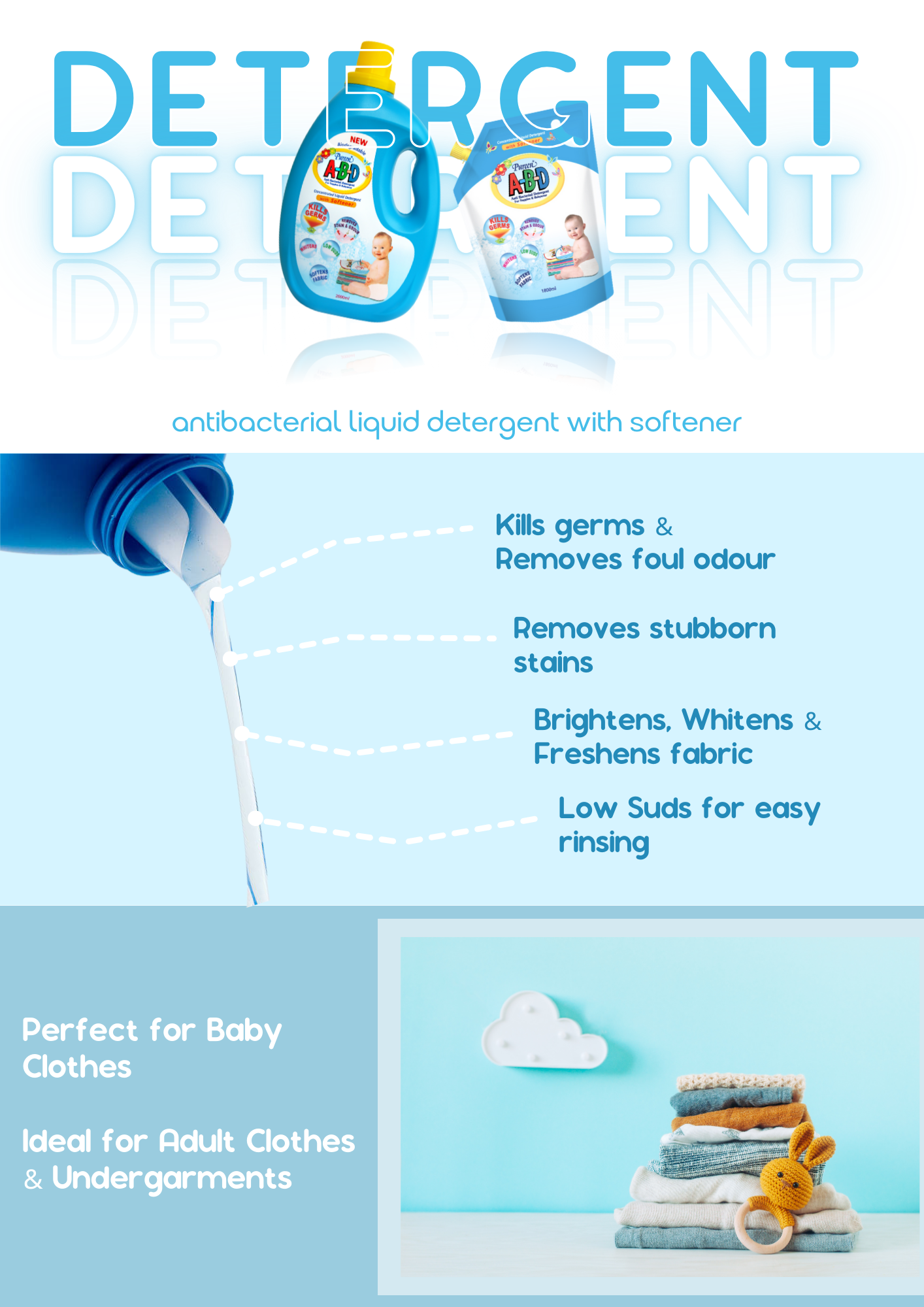 Pureen ABD Antibacterial Liquid Detergent (4800ML) | Shopee Malaysia