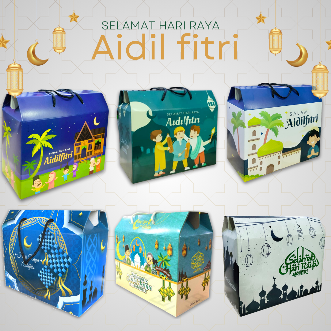 Hari Raya Handle Box / Hari Raya Gift Box / Raya Cake Box / Hari Raya ...