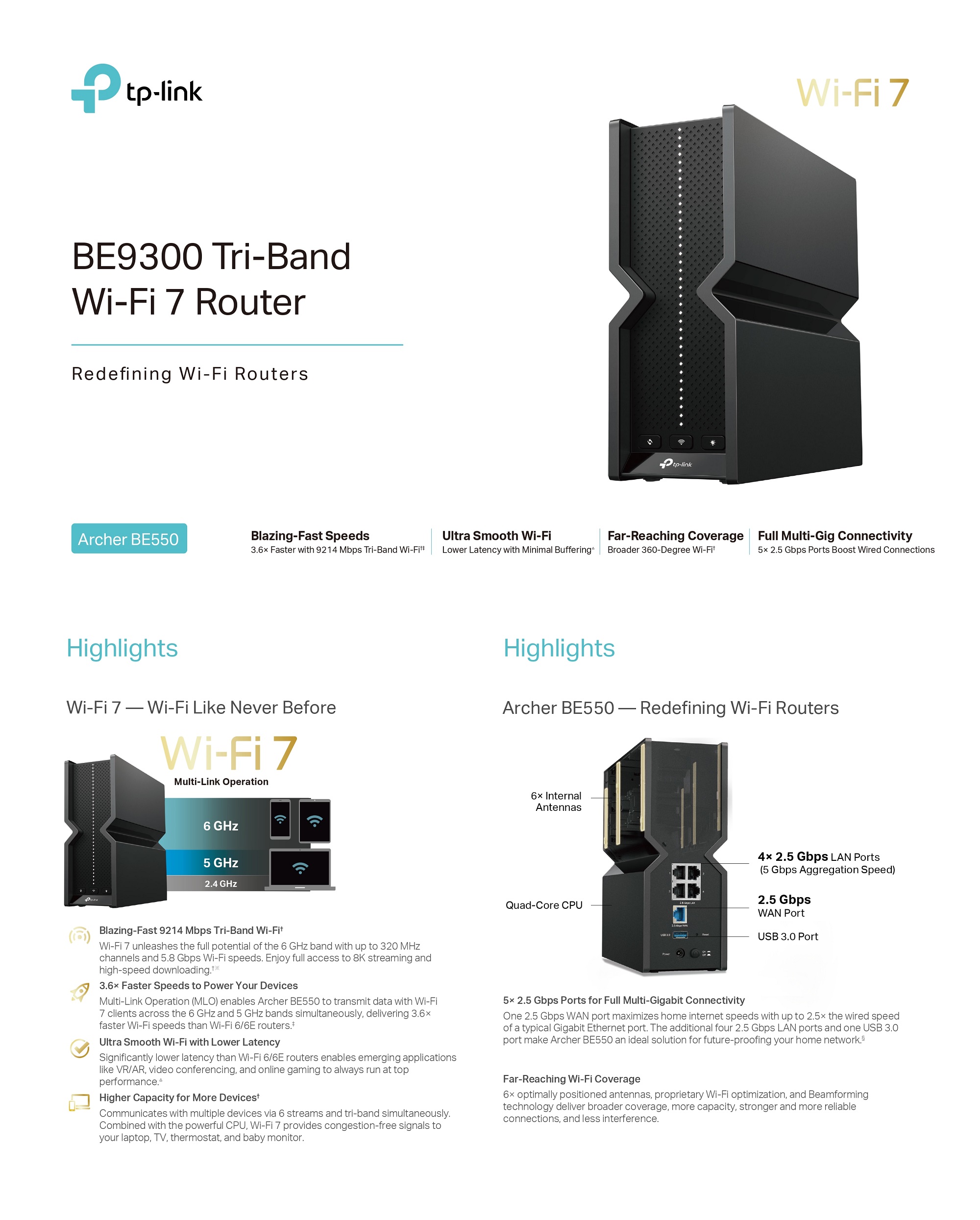 TP-LINK ARCHER BE550 BE9300 / ARCHER BE800 BE19000 / ARCHER BE805 ...