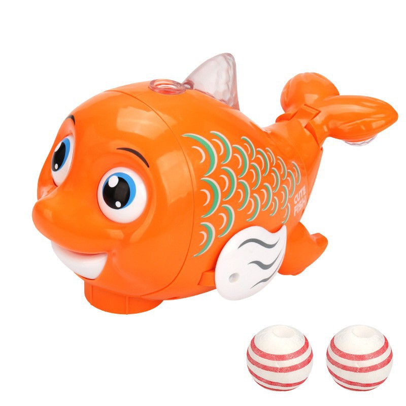 Cute Fish Blow The Ball FREE 2 Ball With Lighting and Music Orange ...
