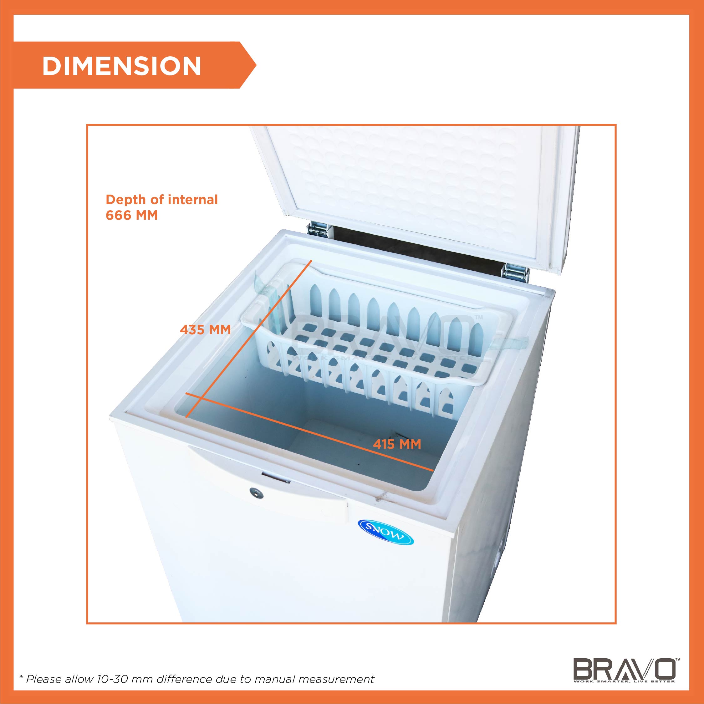 SNOW BDW100 Chest Freezer Top Opening Deep Freezer Peti Sejuk Beku ...