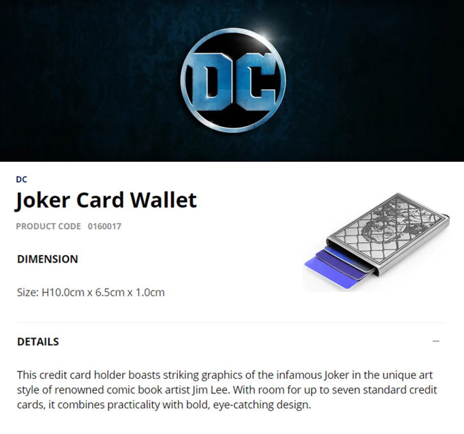Royal Selangor DC Collection Joker Card Wallet | Shopee Malaysia