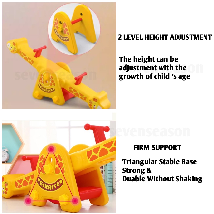 GIRAFFE SEESAW Rocking Jongket Kids Playground Seesaw Jongkang Jongkit ...