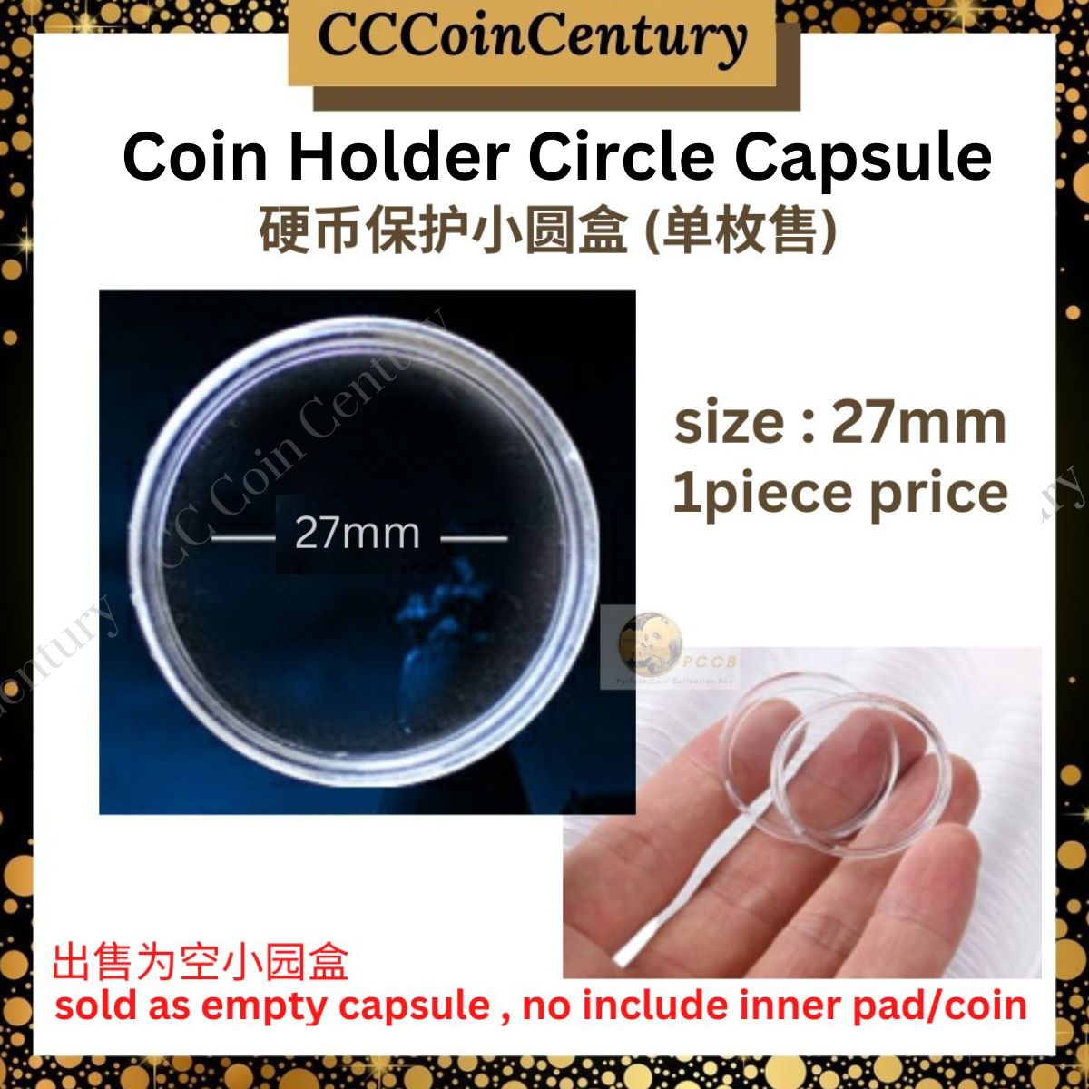 【READY STOCK KL】Coin Holder Capsules Box / Adjustable Circle Inner Pad ...