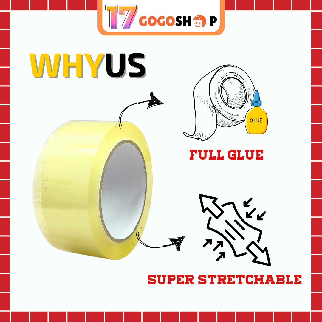 45mm*100Y*50mic Silent Tape Mute Tape OPP Tape Strong adhesive Transparent Cellophane Tape ...