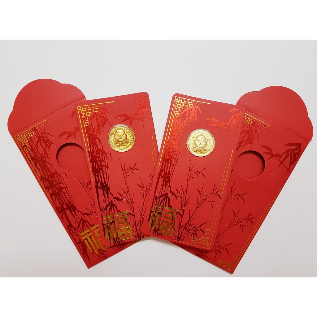 Limited Edition Mouse Year Lucky Coin Gold Foil (in Angpow) Rat Year ...