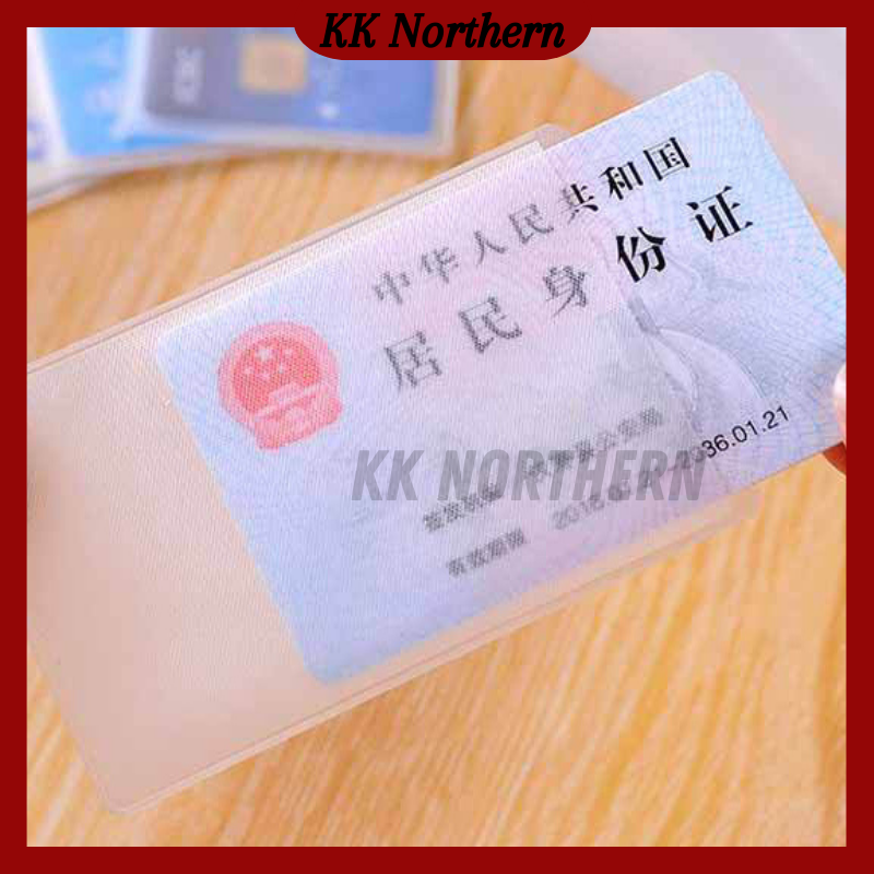PVC Card Sleeves Sarung Kad IC Clear ID Holder Transparent / Translucent Folder Card Holder ...