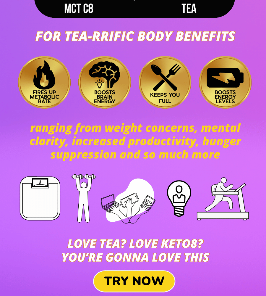 Keto8 Tea 500GM | Bulletproof Keto Tea with MCT C8 - no added sugar ...