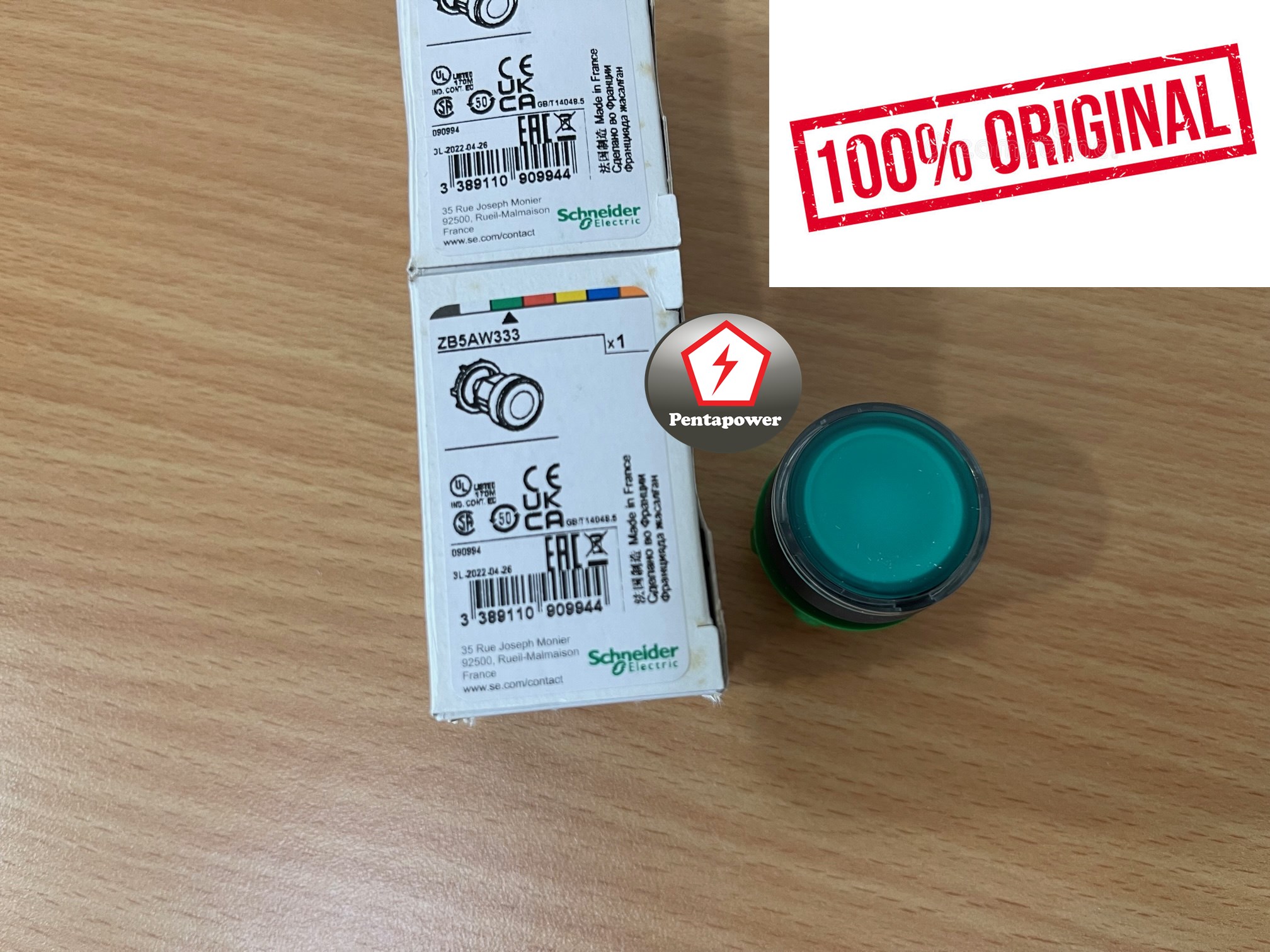 SCHNEIDER ZB5AW333 Head for illuminated push button, Harmony XB5 ...