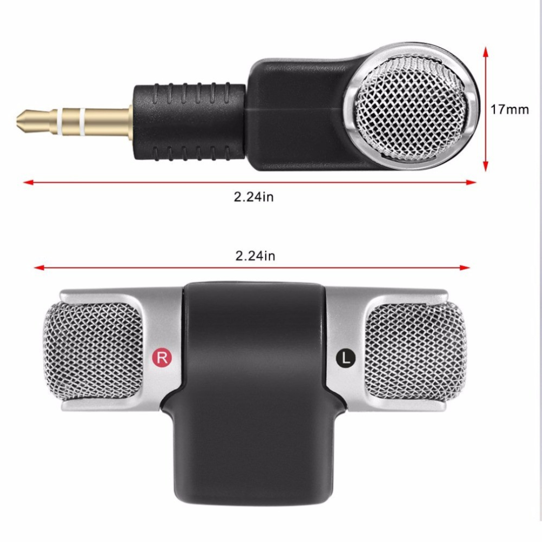 Mini 3.5mm Microphone Stereo Mic For Recording Mobile Phone Studio ...