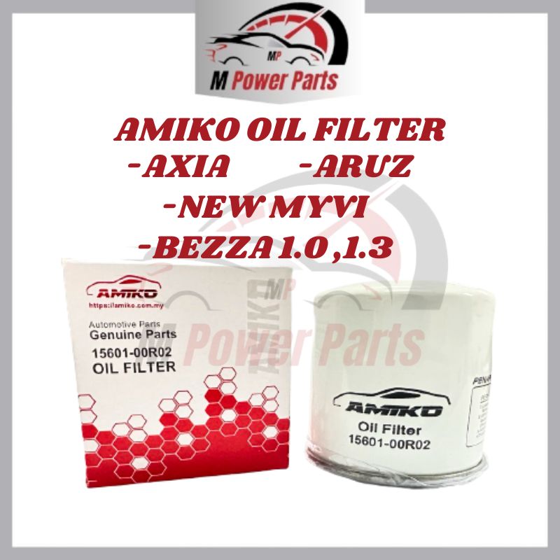 AMIKO Oil Filter Axia Bezza 1.0 1.3cc Myvi Gen3 D20N Aruz Ativa Oil ...