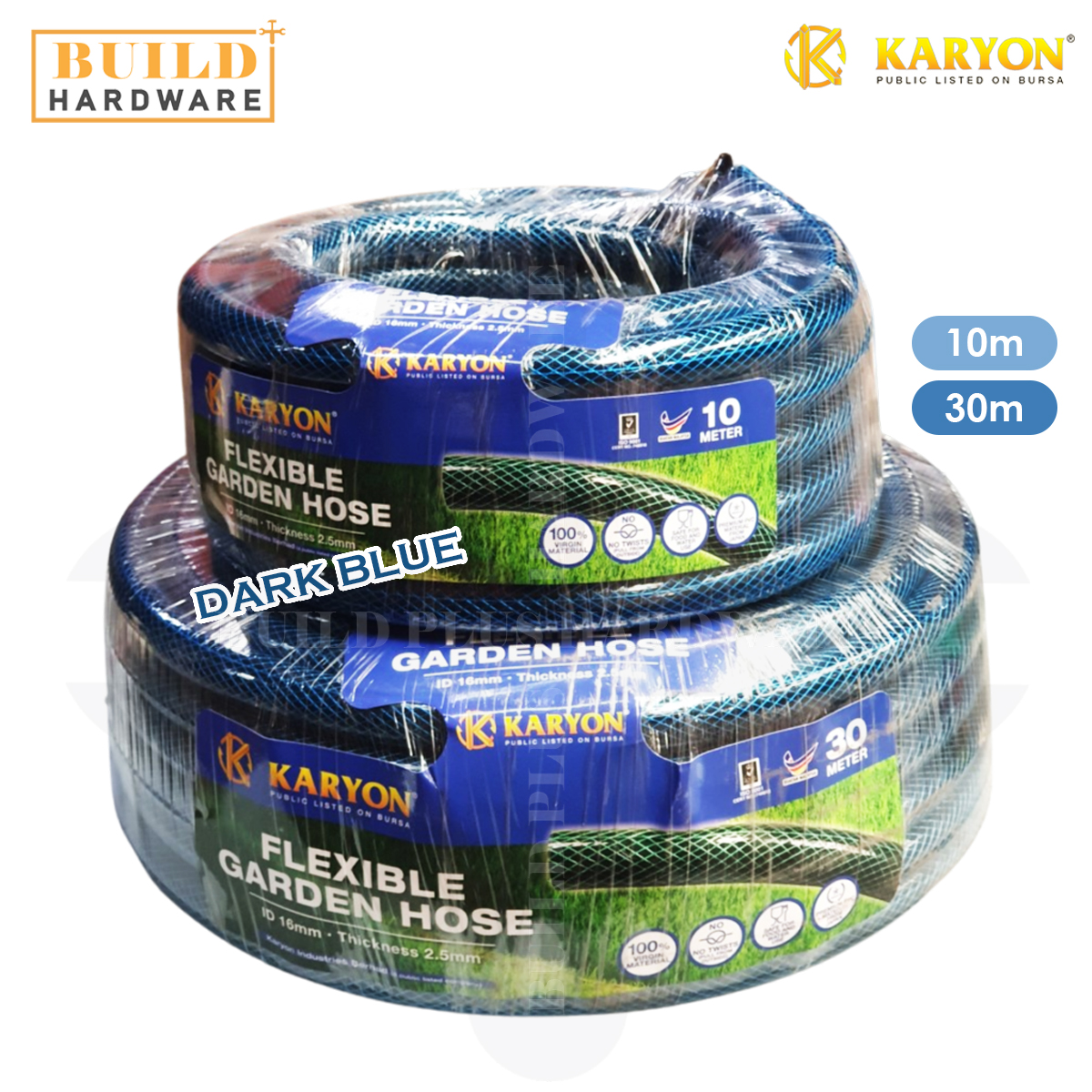 KARYON 5m/10m/15m/20m/30m 2.5mm Reinforced PVC Flexible Garden Hose ...