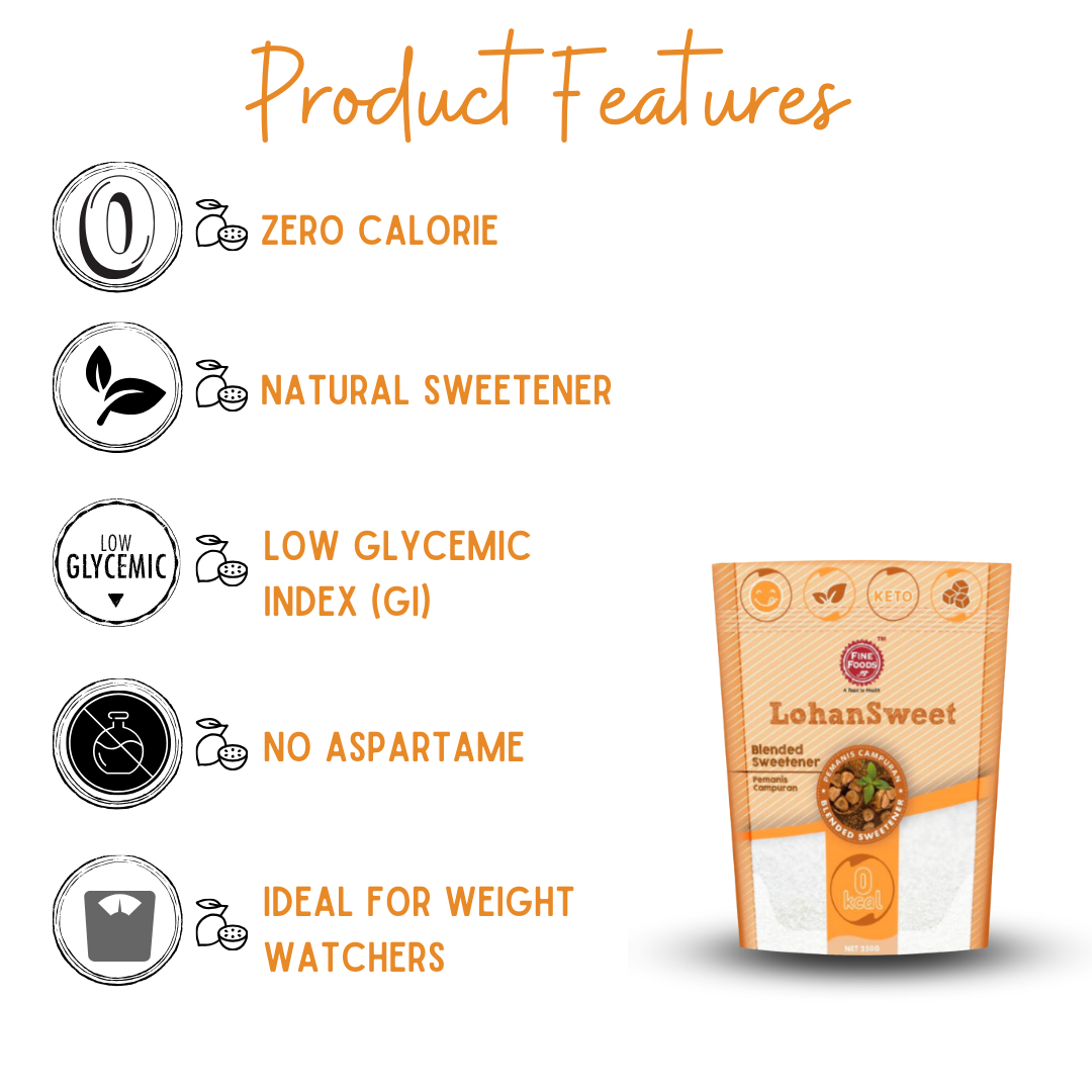 Fine Foods Lohan Sweet 250g Exp: 2027/01/02 / Monk Fruit Sweetener ...