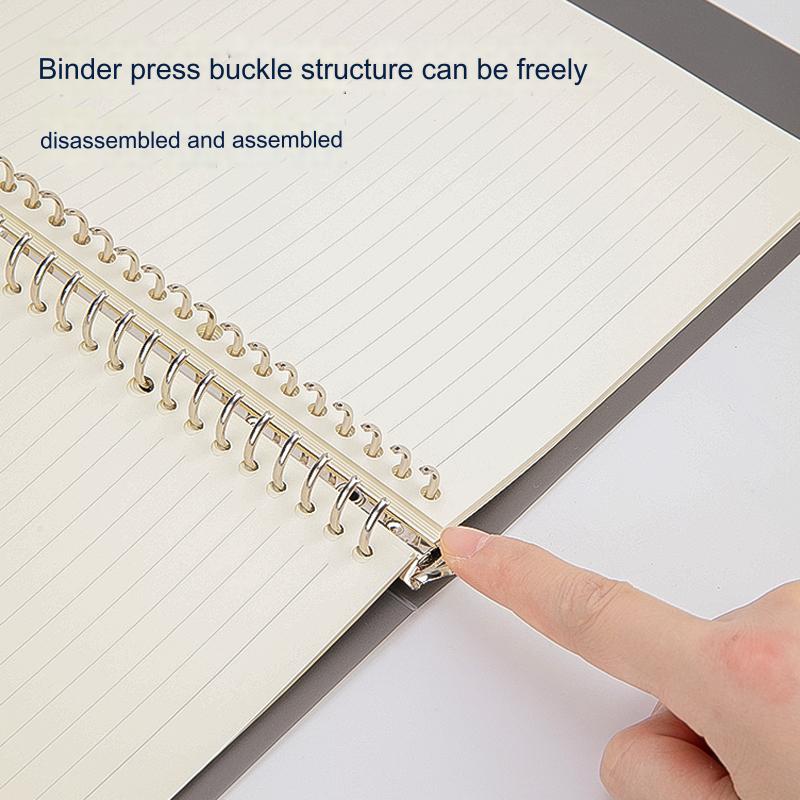 Deli Loose Leaf Binder Notebook Refillable Transparent Cover A5/ B5 120 ...