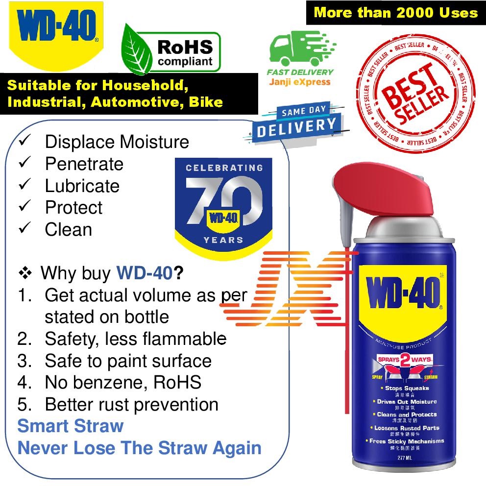 WD-40 Multi Use Product Anti Rust Multi Purpose Lubricant Spray 412ml ...