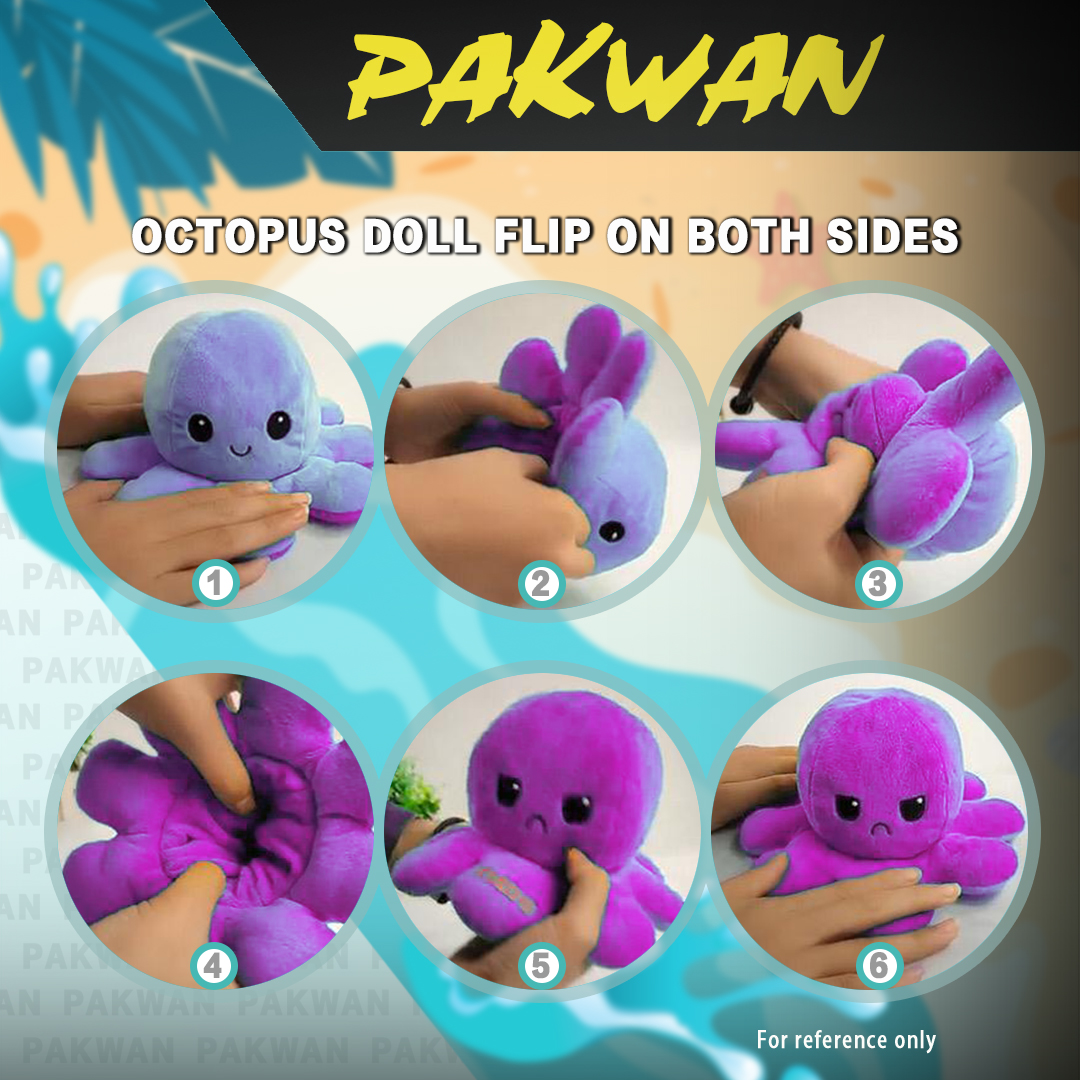 Mini Octopus Dolls 20cm Toys Plush Reversible Octopus Kids Gifts Flip ...