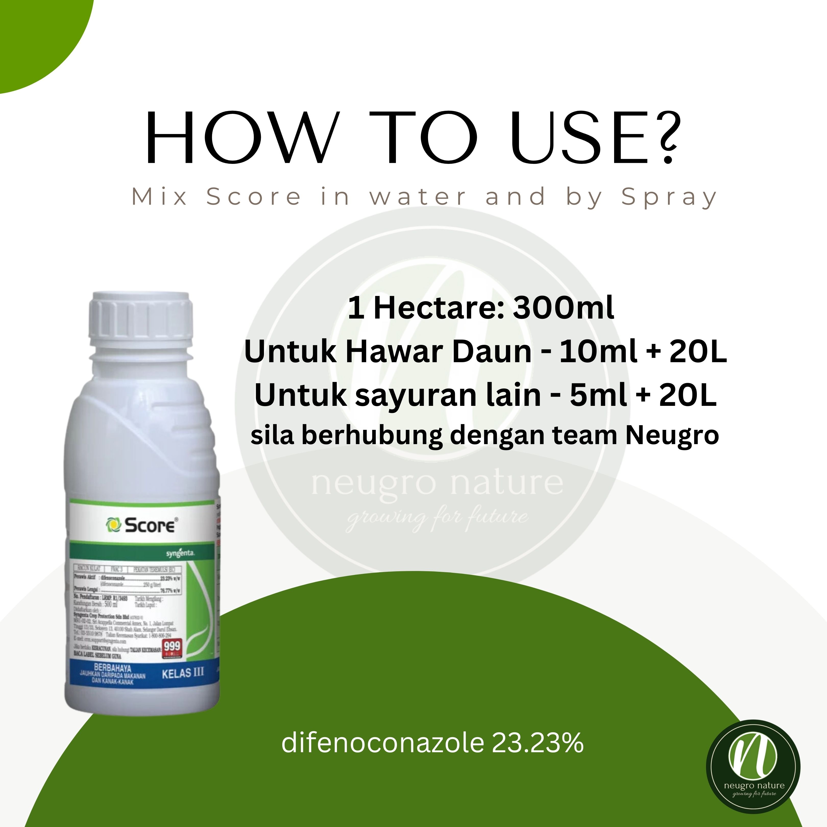 Syngenta SCORE (500ml) Fungicide - Racun Kulat Hawar Daun/ Antraknos ...