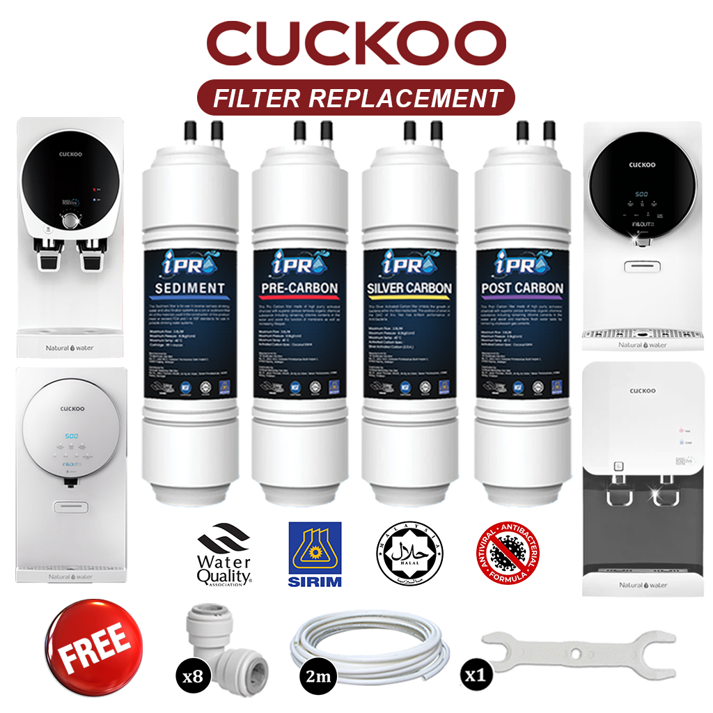 CUCKOO Water Filter Cartridge Replacement Set 4 in 1 For Cuckoo Water ...