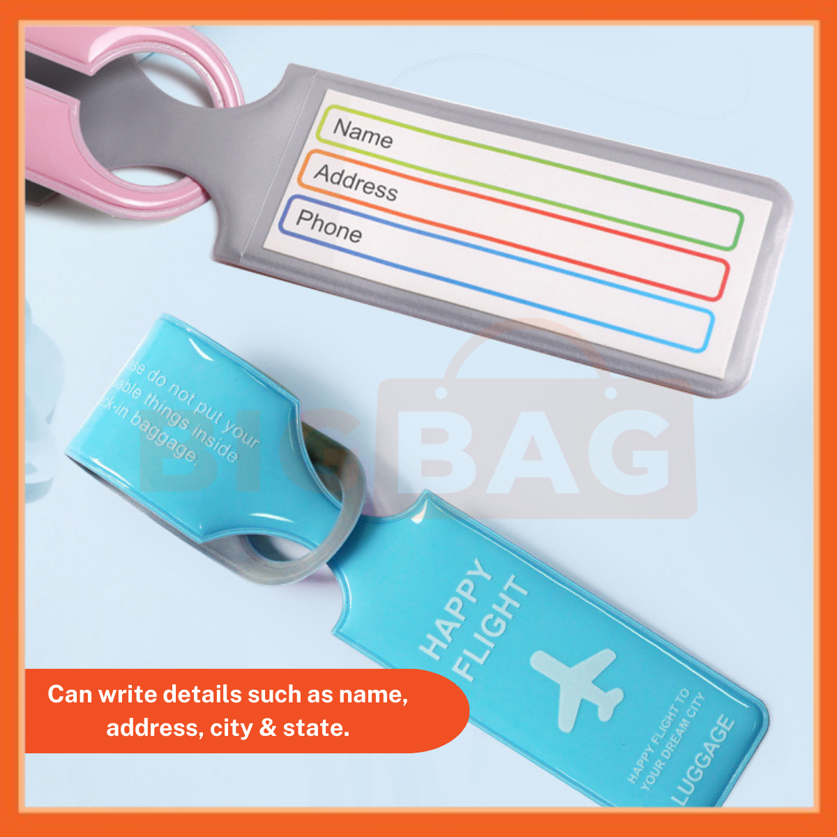Luggage Tag Travel Tag Nama Bag Tagging Name Travel Bag Tag Luggage Accessories Tagging Bag ...
