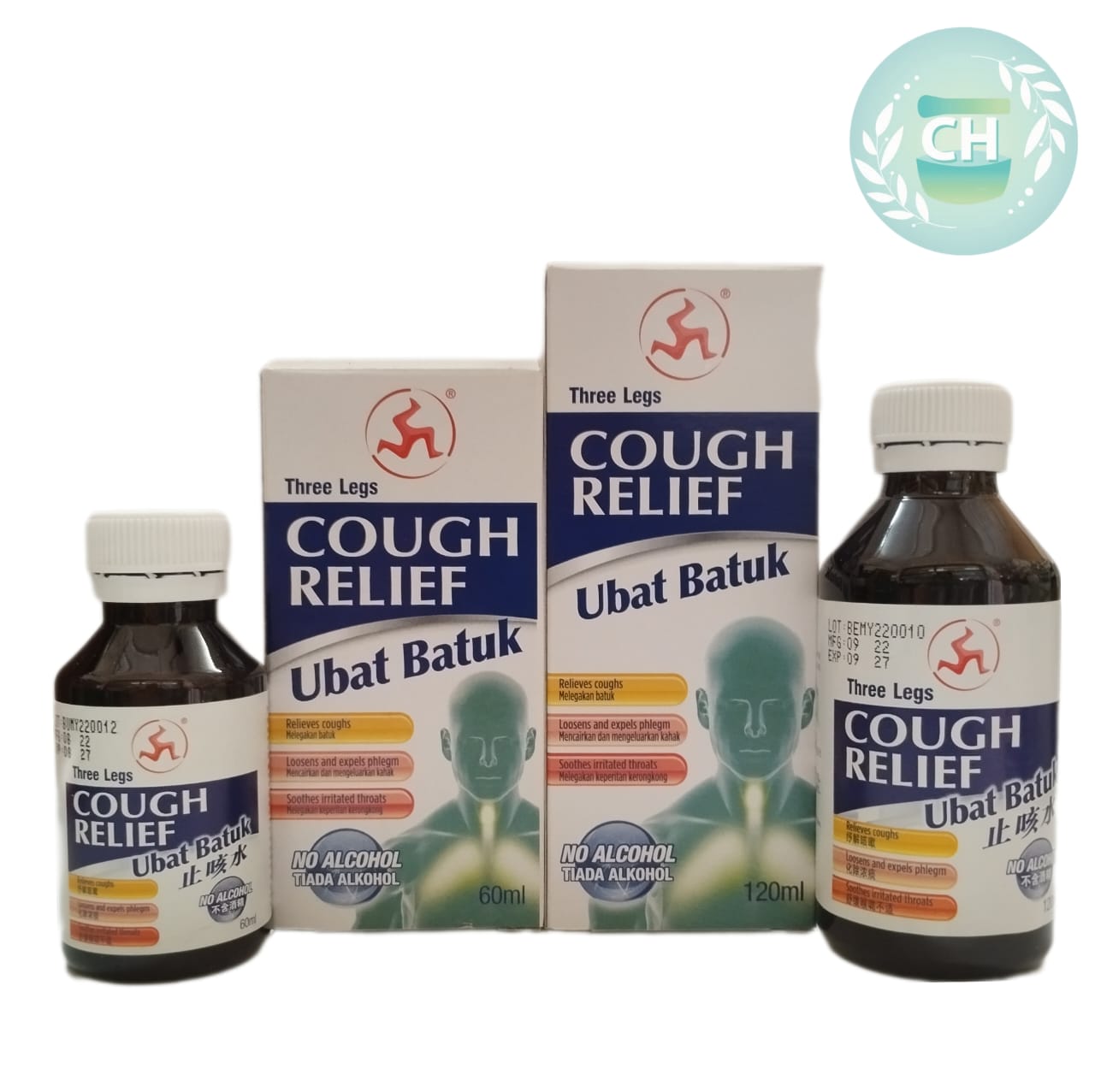 [Three Legs] Ubat Batuk Cap Kaki Tiga 三脚标止咳水 Cough Relief (60ml / 120ml ...