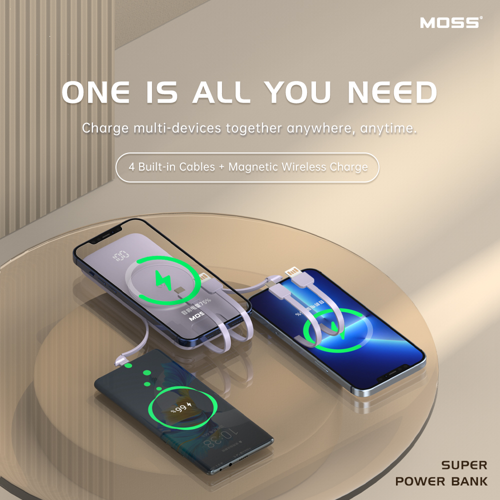 MOSS 22.5W PD QC 3.0 FAST CHARGE SUPER POWER BANK WITH 10000 MAH LED ...