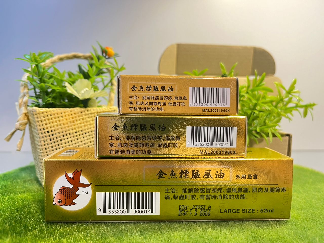 Minyak Angin Cap Ikan Emas~金魚標驅風油~Gold Fish Brand Medicated Oil ...