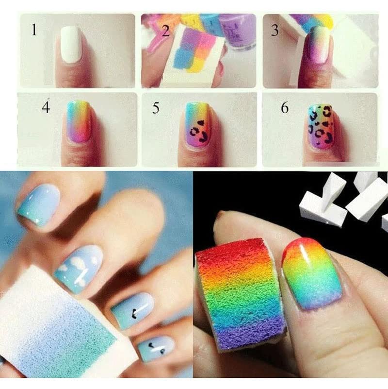 Diy Creative Gradient Nail Art Sponge Gradient Nails Soft Sponges For ...